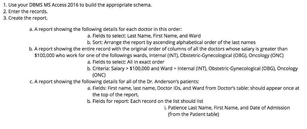 Solved 33. Mid-County Hospital holds data on doctors and | Chegg.com
