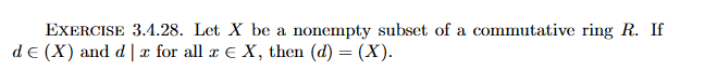 Solved EXERCISE 3.4.28. Let X be a nonempty subset of a | Chegg.com