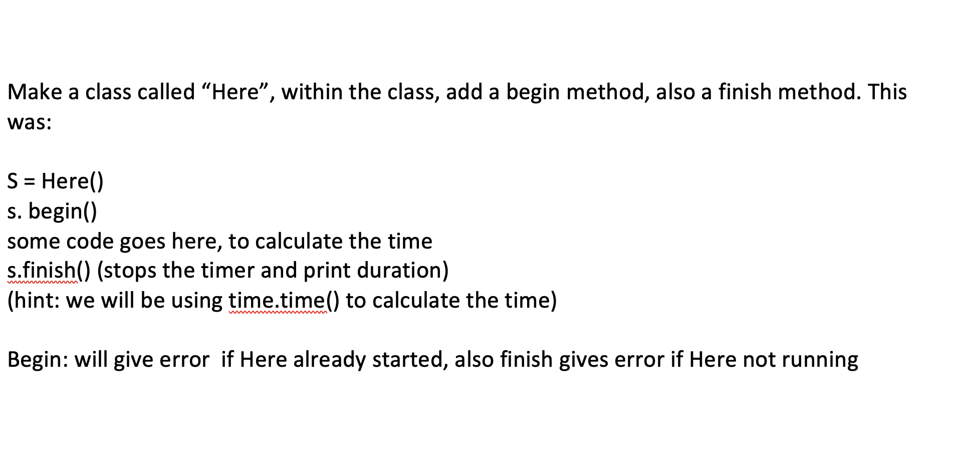 Solved Make a class called "Here", within the class, add a | Chegg.com