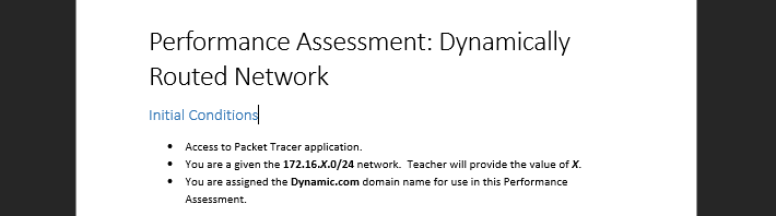 Performance Assessment: Dynamically Routed Network | Chegg.com