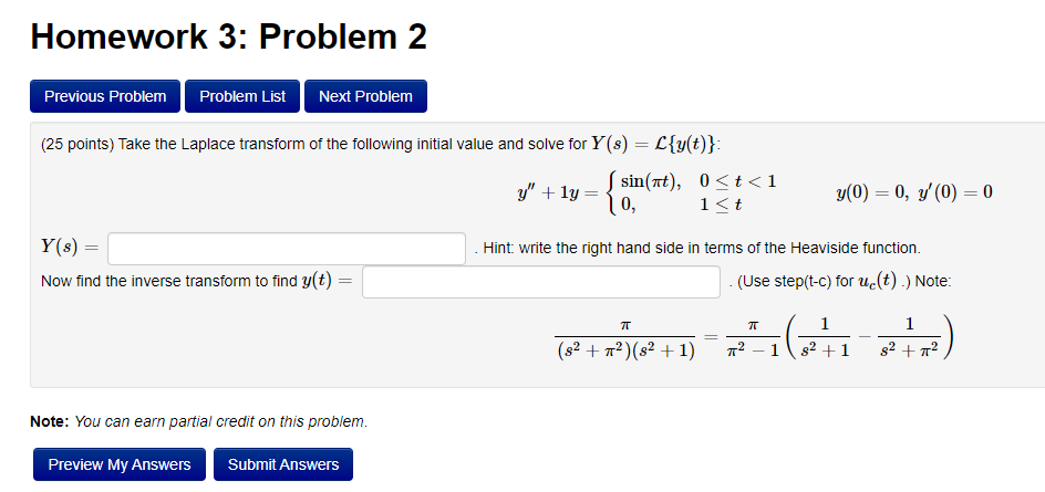 Solved Homework 3: Problem 2 Previous Problem Problem List | Chegg.com Solved Homework 3: Problem 2 Previous Problem Problem List | Chegg.com