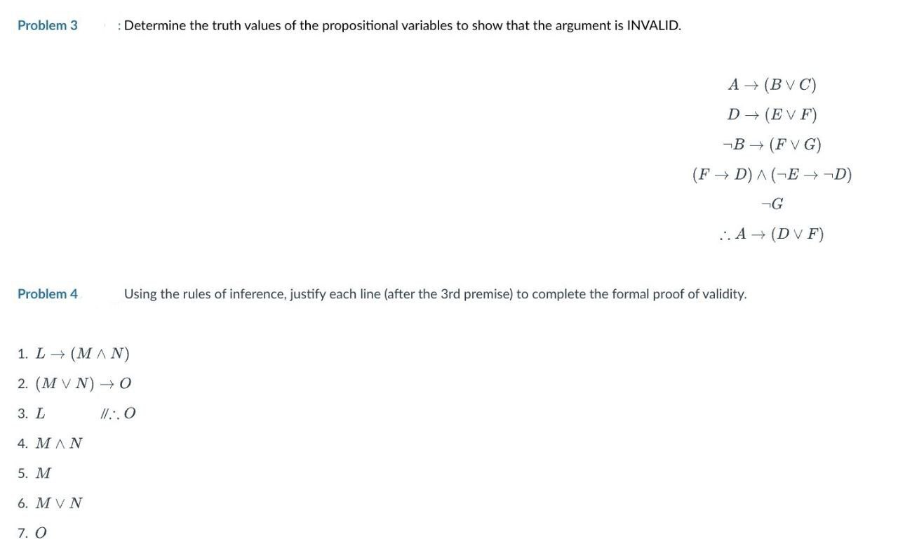 Solved Problem 3 : Determine the truth values of the | Chegg.com