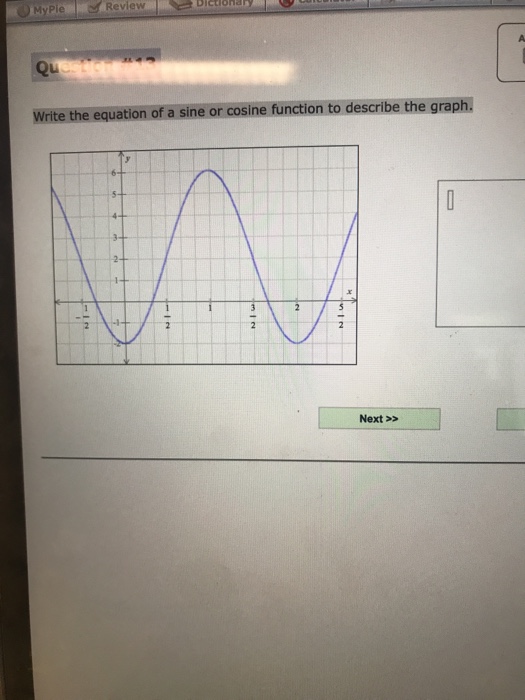 Solved Review Write the equation of a sine or cosine | Chegg.com