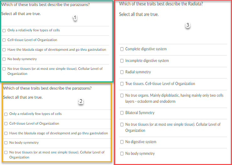 Solved Which of these traits best describe the parazoans? | Chegg.com