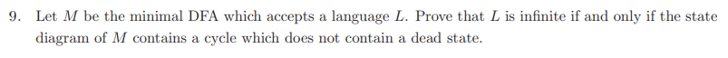 Solved Let M be the minimal DFA which accepts a language L. | Chegg.com