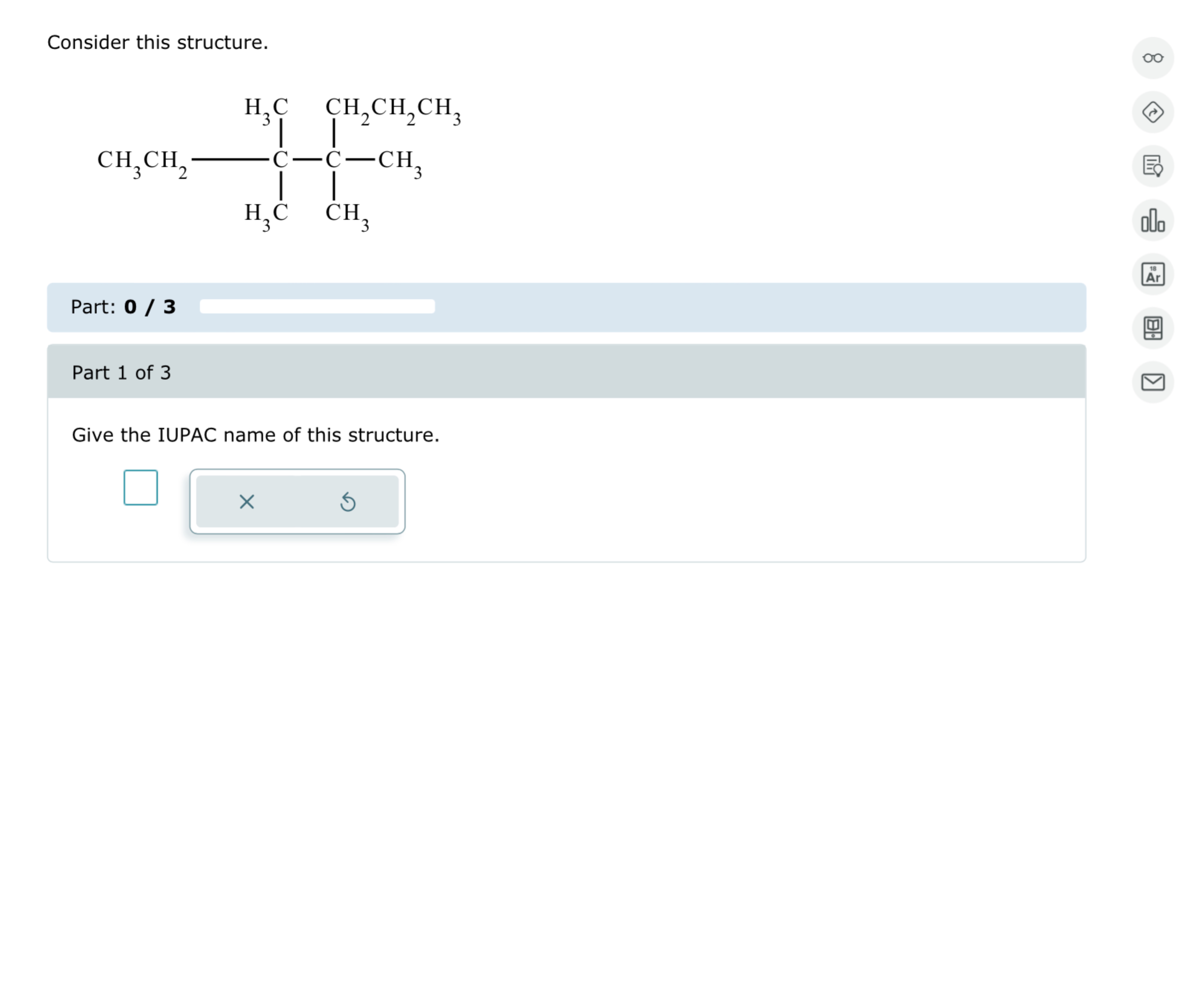 Solved Consider this structure.Part: 03 Part 1 ﻿of 3Give | Chegg.com