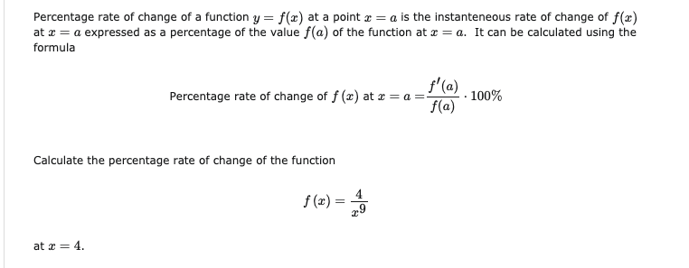 Percent Change Formula