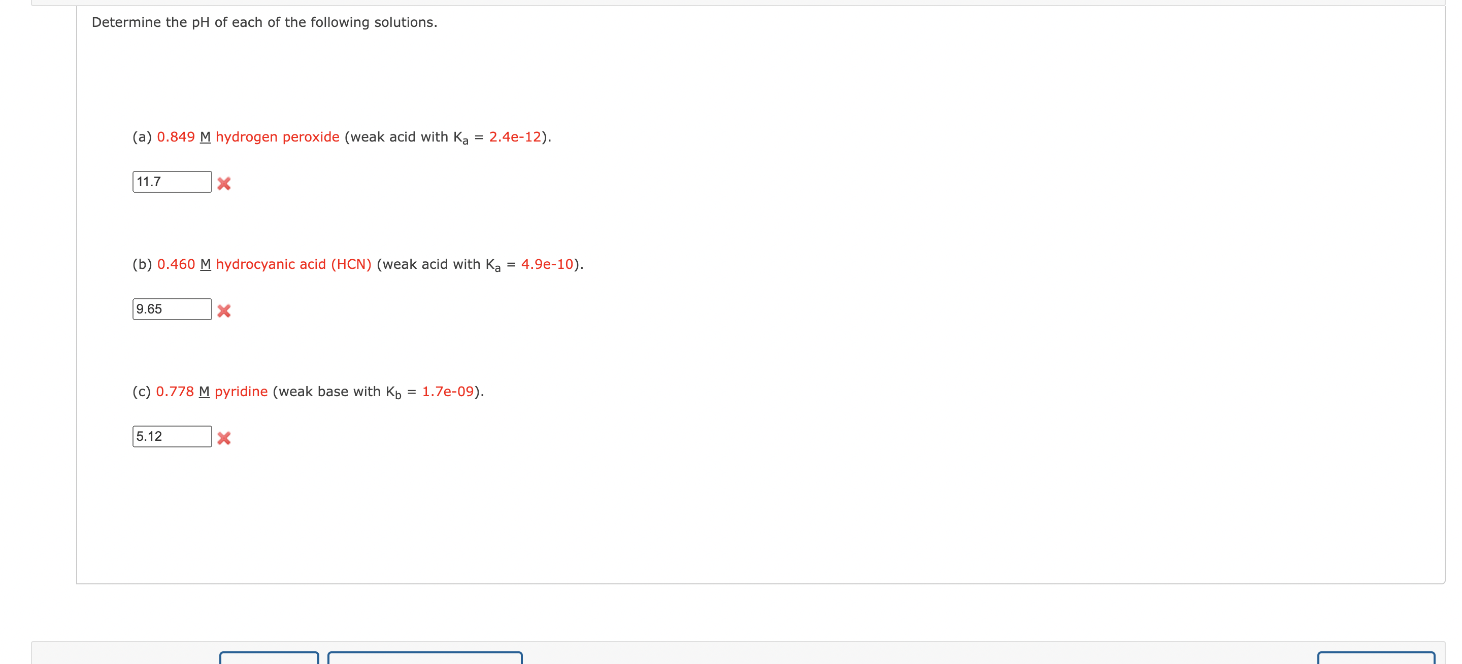 Solved Determine the pH of each of the following solutions. | Chegg.com