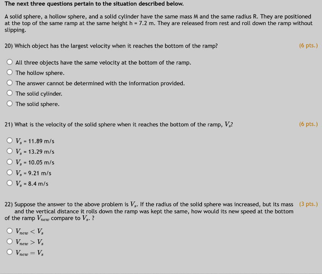 Solved The next three questions pertain to the situation | Chegg.com