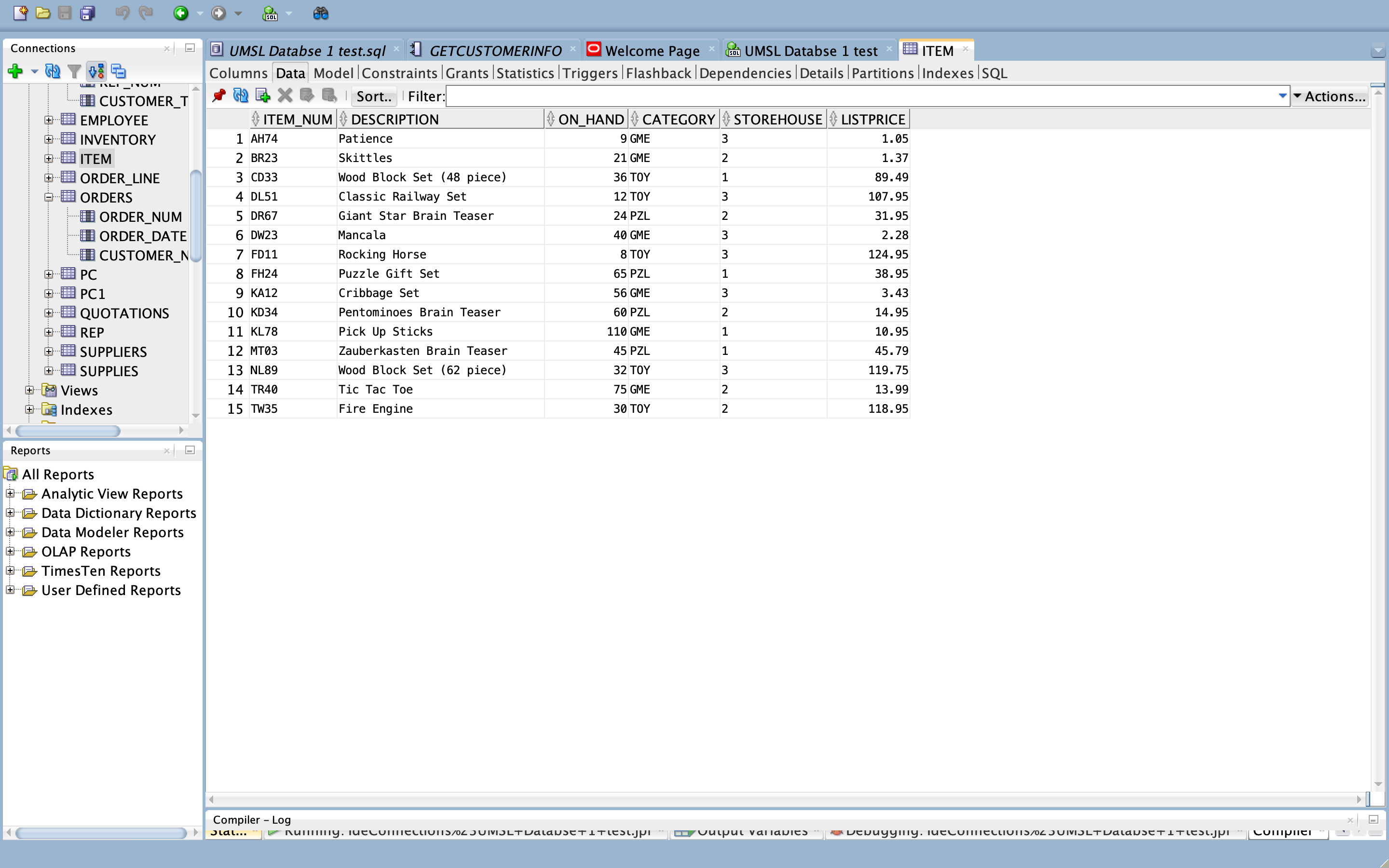 Solved Create a procedure which accepts an item_num and | Chegg.com