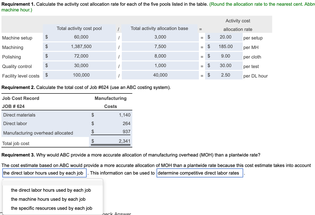Solved Requirement 1 Calculate The Activity Cost Allocation Chegg Solved Requirement 1 Calculate The Activity Cost Allocation Chegg