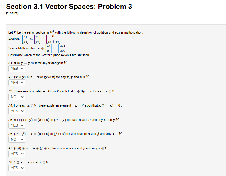 Solved Section 2.1 Determinant: Problem 11 (1 point) Given | Chegg.com