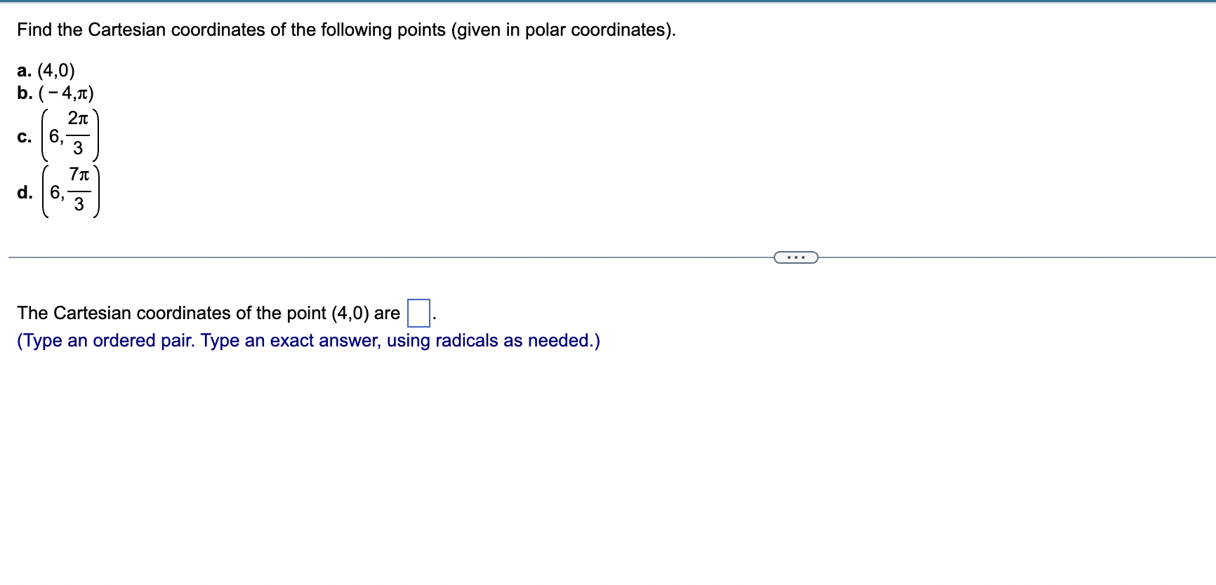 Solved Find the Cartesian coordinates of the following | Chegg.com