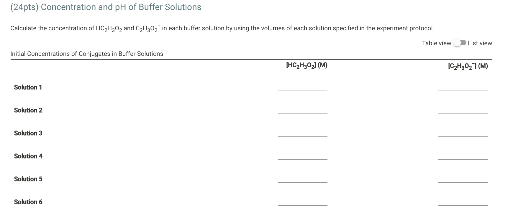 Solved Addition of Strong Acid or Base to Buffered and | Chegg.com