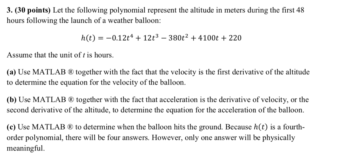 Solved 3. (30 points) Let the following polynomial represent | Chegg.com