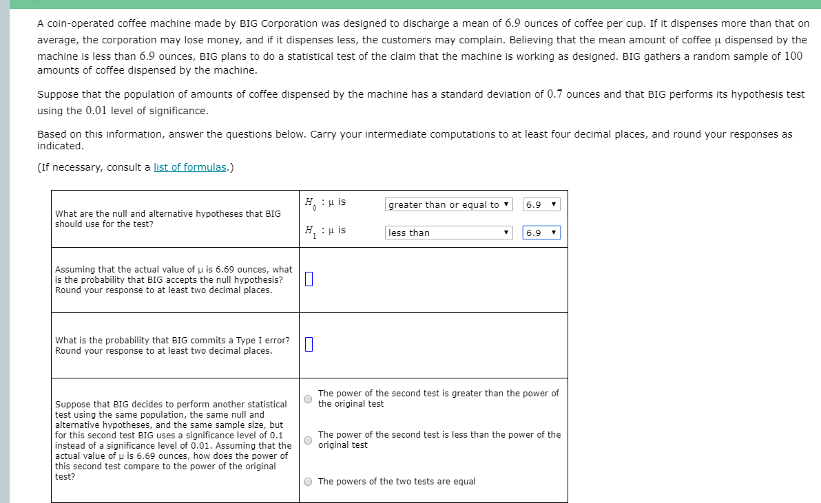 Solved A coin-operated coffee machine made by BIG | Chegg.com