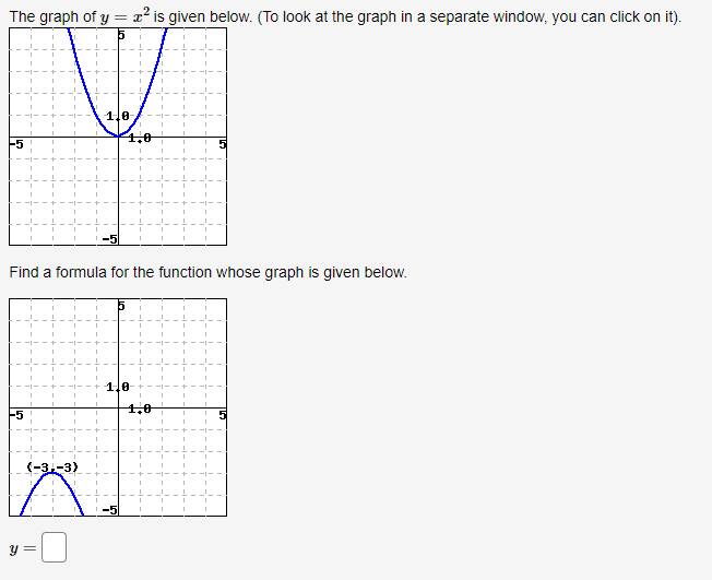 Solved The graph of y= xis given below. (To look at the | Chegg.com