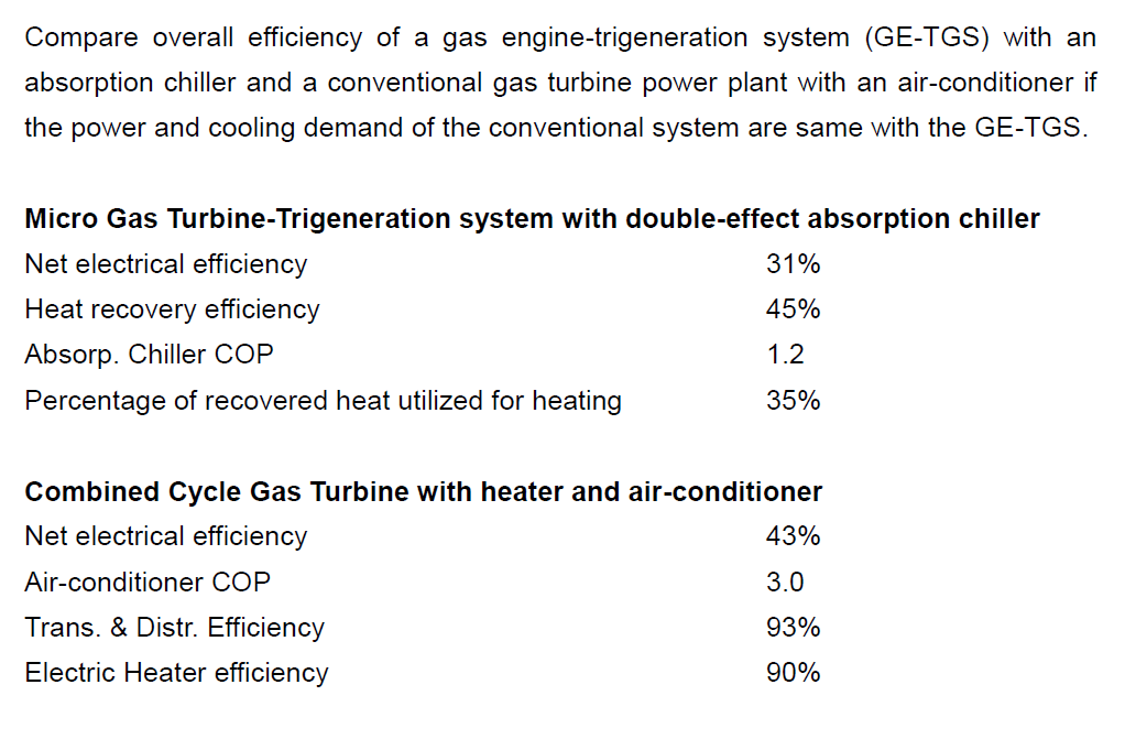 Solved Compare overall efficiency of a gas | Chegg.com