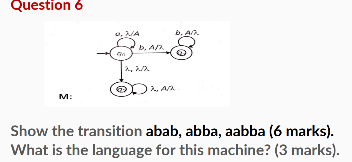 Solved Question 6 α, λ/A b, A/2 b, A/ go 30.012.3 , m, à, an | Chegg.com