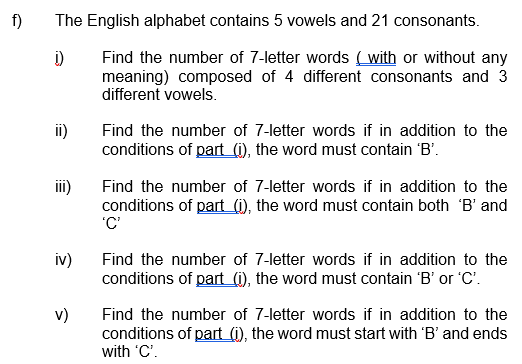 [Solved]: The English alphabet contains 5 vowels and 21 co