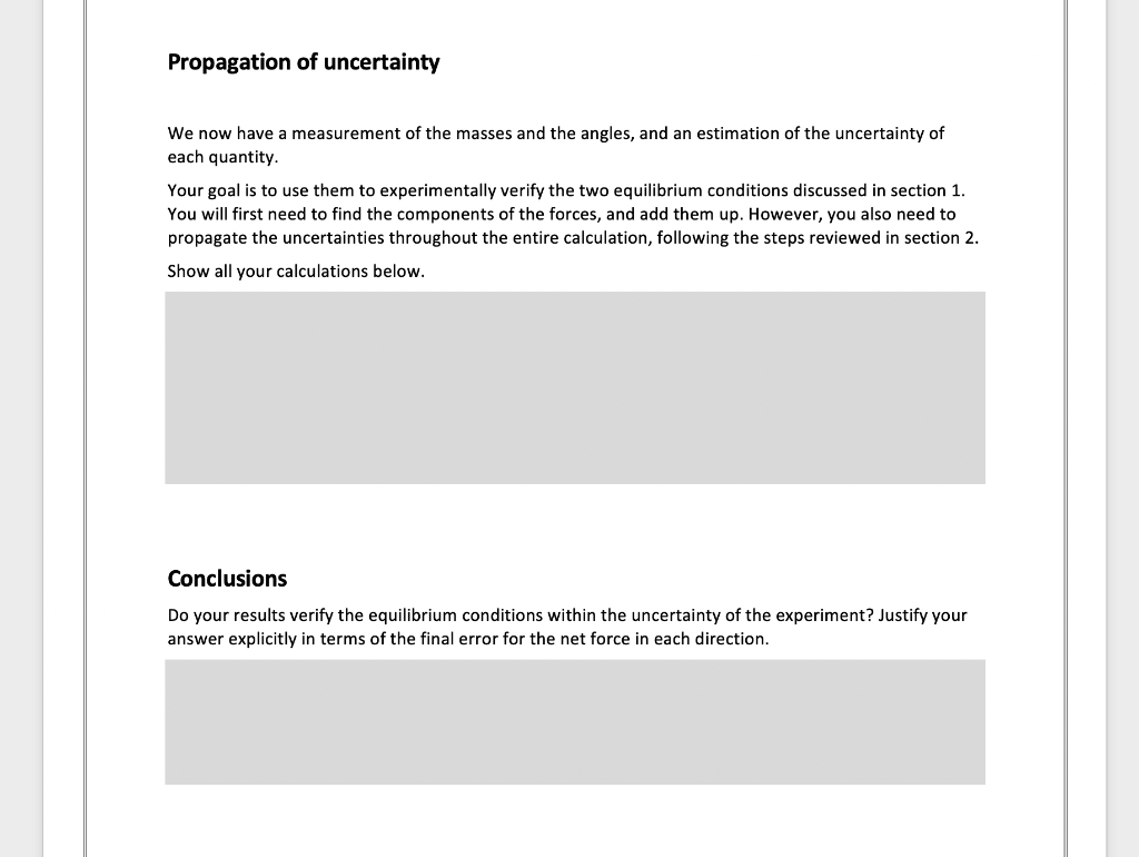 Solved Need help calculating the uncertainties of these | Chegg.com