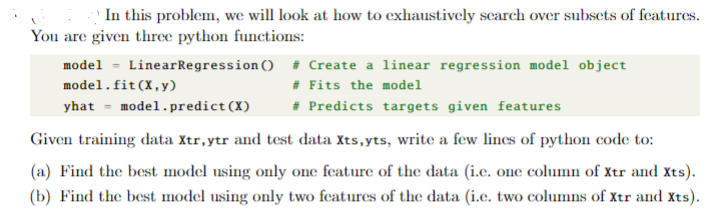 Solved In this problem, we will look at how to exhaustively | Chegg.com