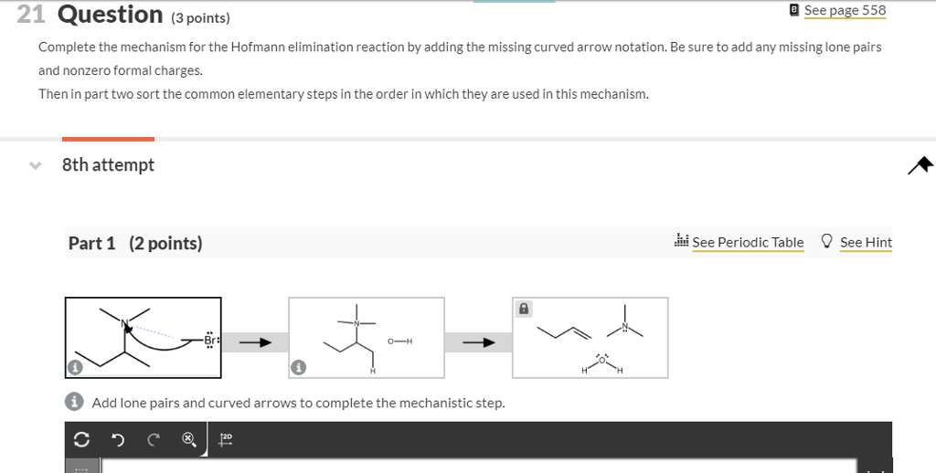 Solved Complete the mechanism for the Hofmann elimination | Chegg.com