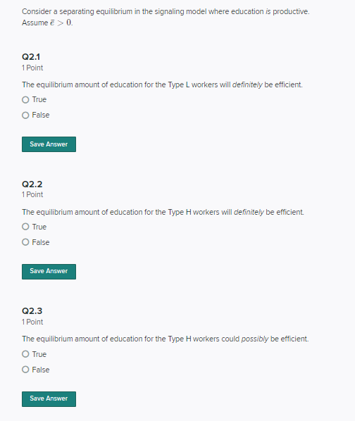 Solved Consider a separating equilibrium in the signaling | Chegg.com