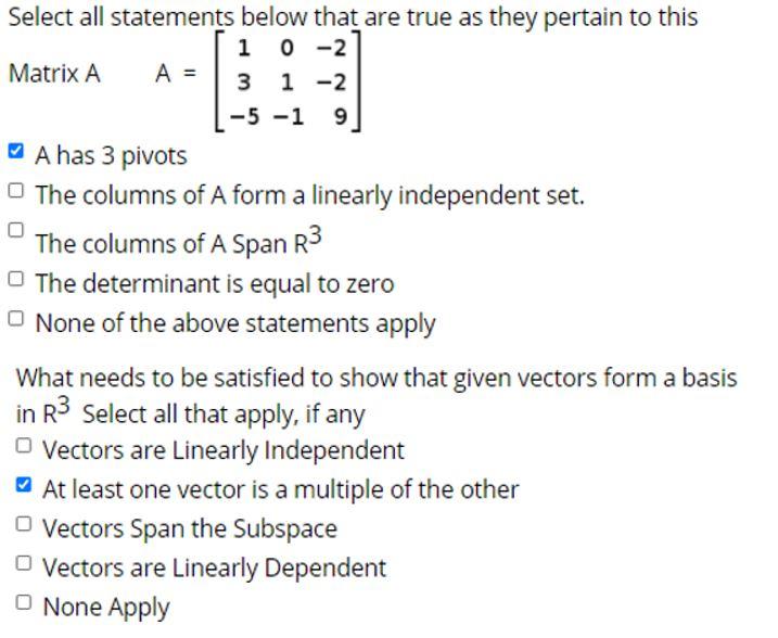 Solved A = Select all statements below that are true as they | Chegg.com