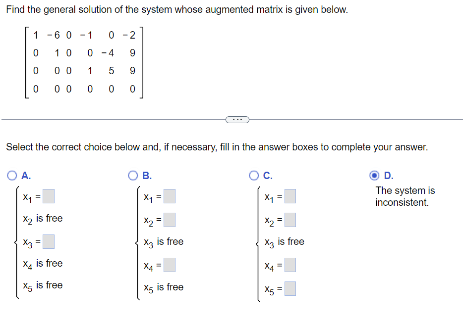 Solved Find the general solution of the system whose | Chegg.com