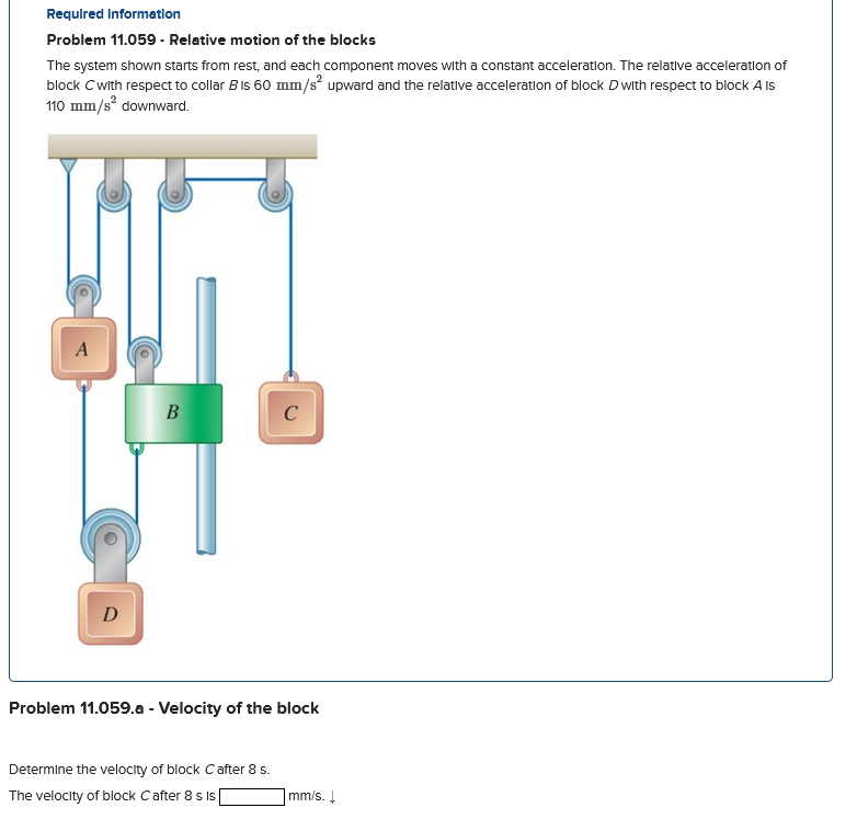 Solved Required InformationProblem 11.059 - ﻿Relative motion | Chegg.com
