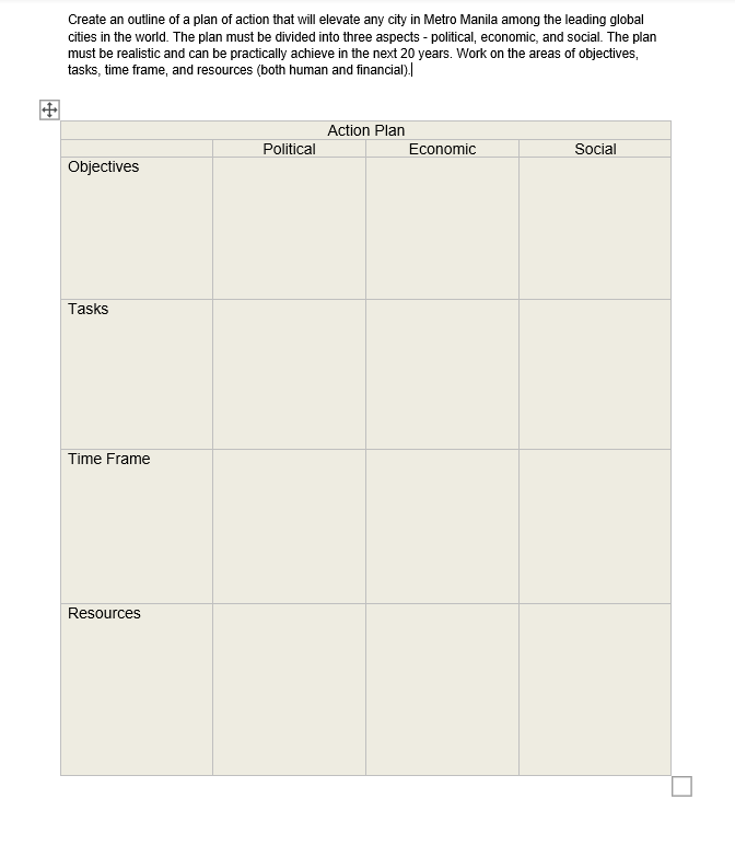 Solved Create an outline of a plan of action that will | Chegg.com