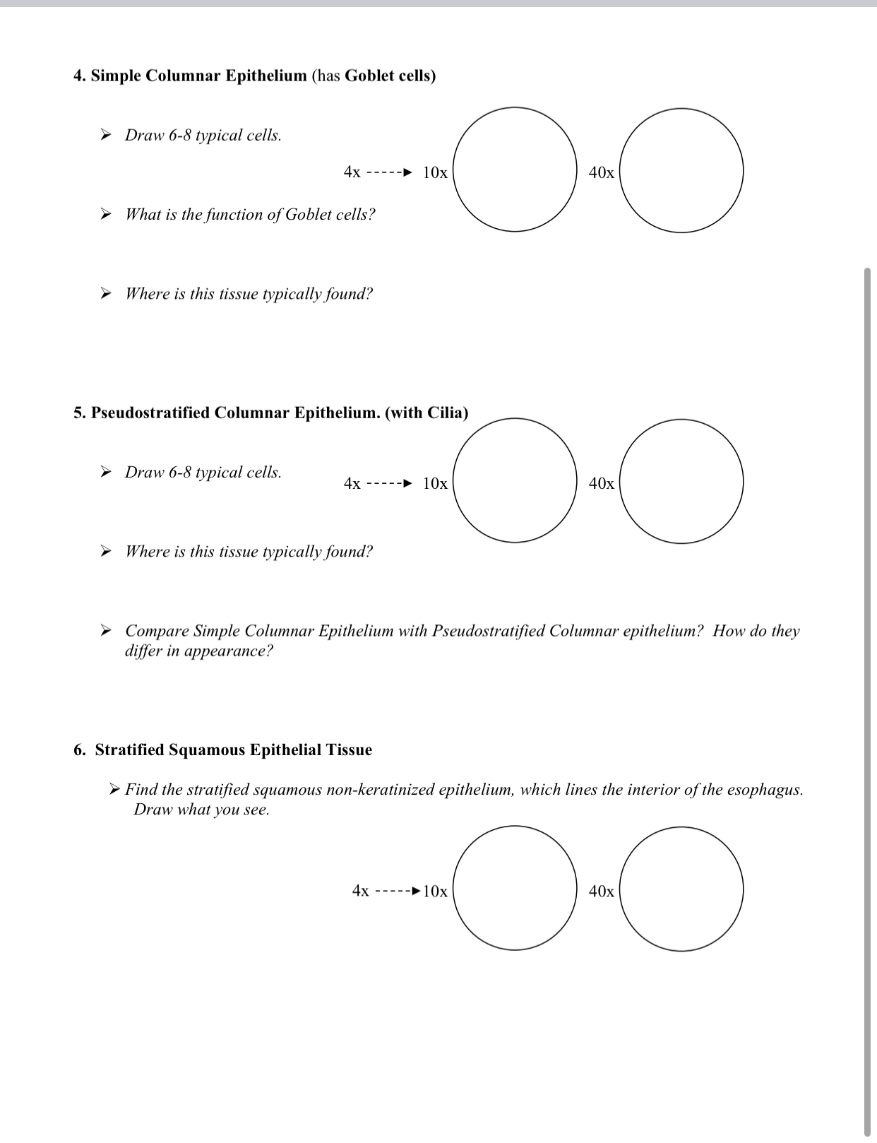 Solved There are 4 basic types of tissues in human body: 1. | Chegg.com