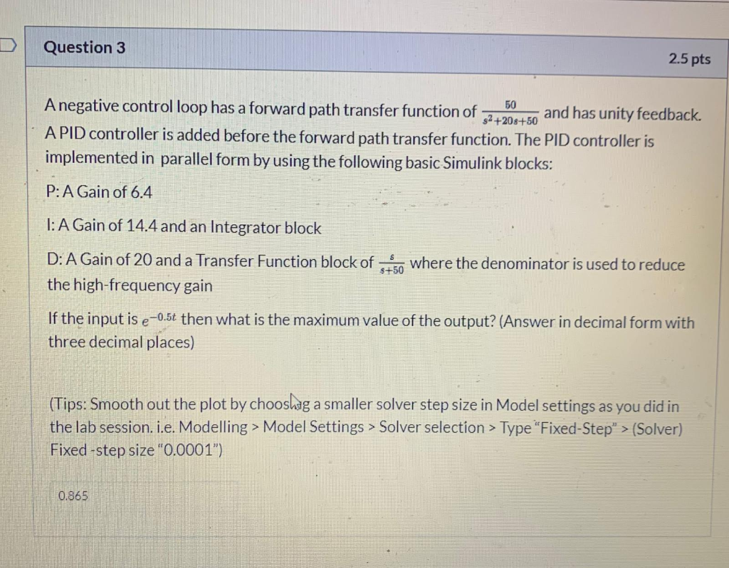 a negative control loop has a forward path transfer | Chegg.com