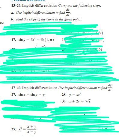 Solved -ect 13-26. Implicit differentiation Carry out the | Chegg.com