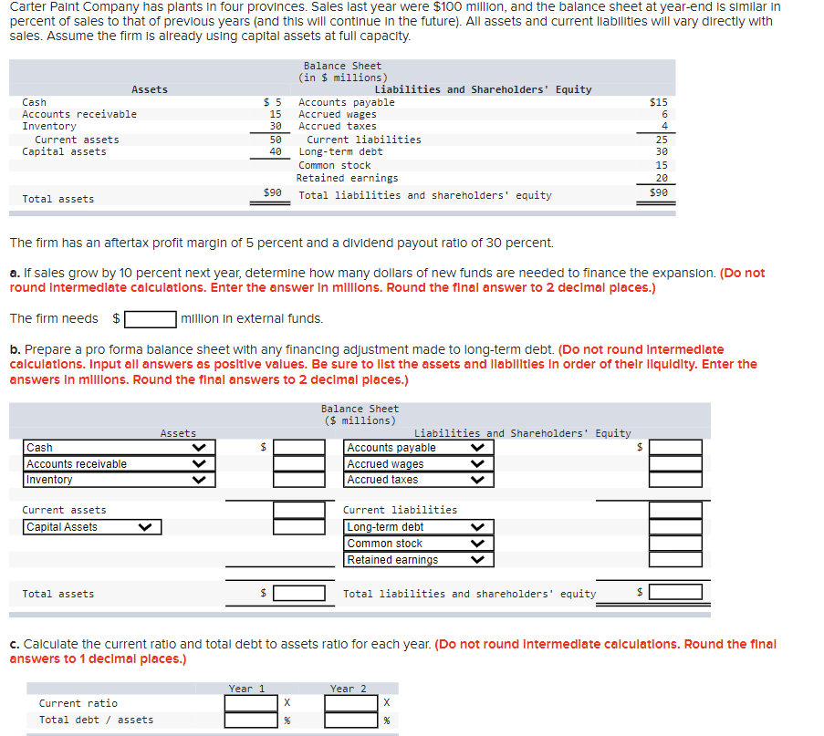 [Solved]: Carter Paint Company has plants in four province