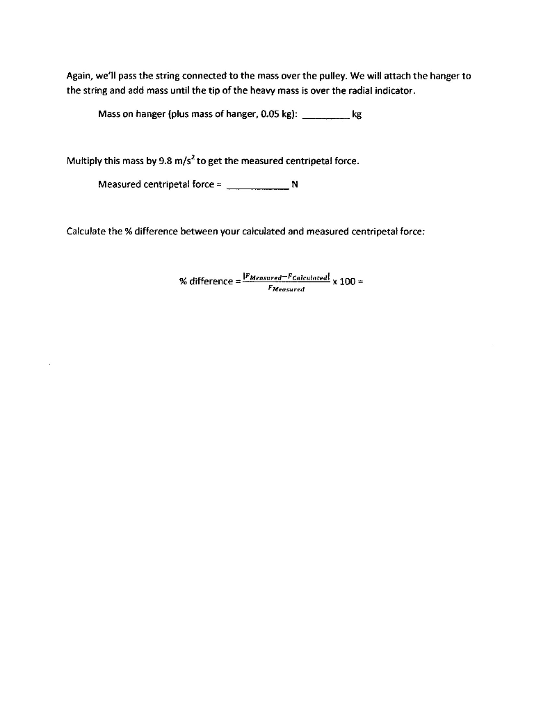 Solved PHY 121: Circular Motion Lab Objective M2 In this | Chegg.com