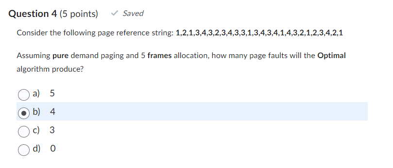 Solved Consider the following page reference string: | Chegg.com