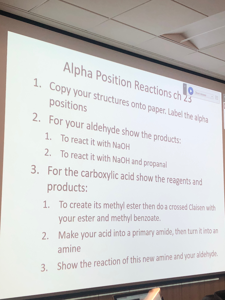 Solved Alpha Position Reactions ch 1. Copy your structures | Chegg.com