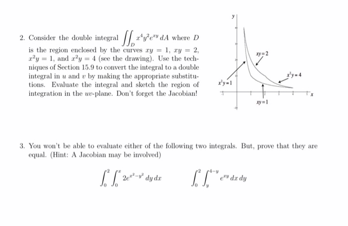 Solved 2. Consider the double integral e dA where D is the | Chegg.com