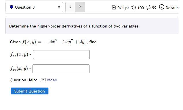 Solved Determine the higher-order derivatives of a function | Chegg.com