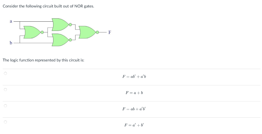 Solved Consider the following circuit built out of NOR | Chegg.com
