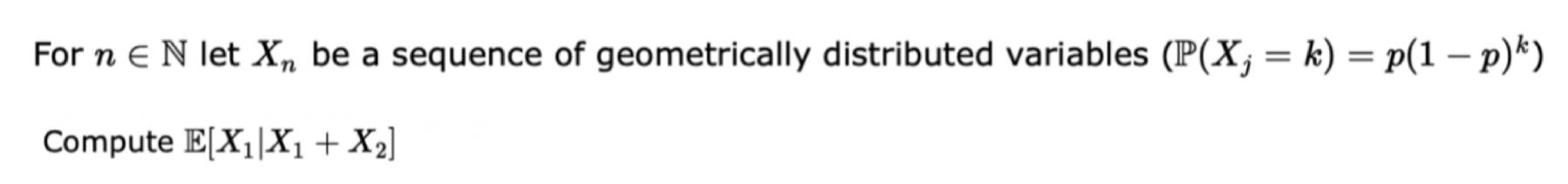Solved For n∈N let Xn be a sequence of geometrically | Chegg.com