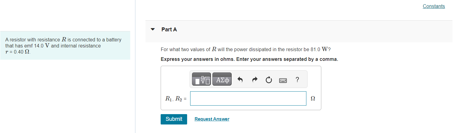 Solved A resistor with resistance R is connected to a | Chegg.com