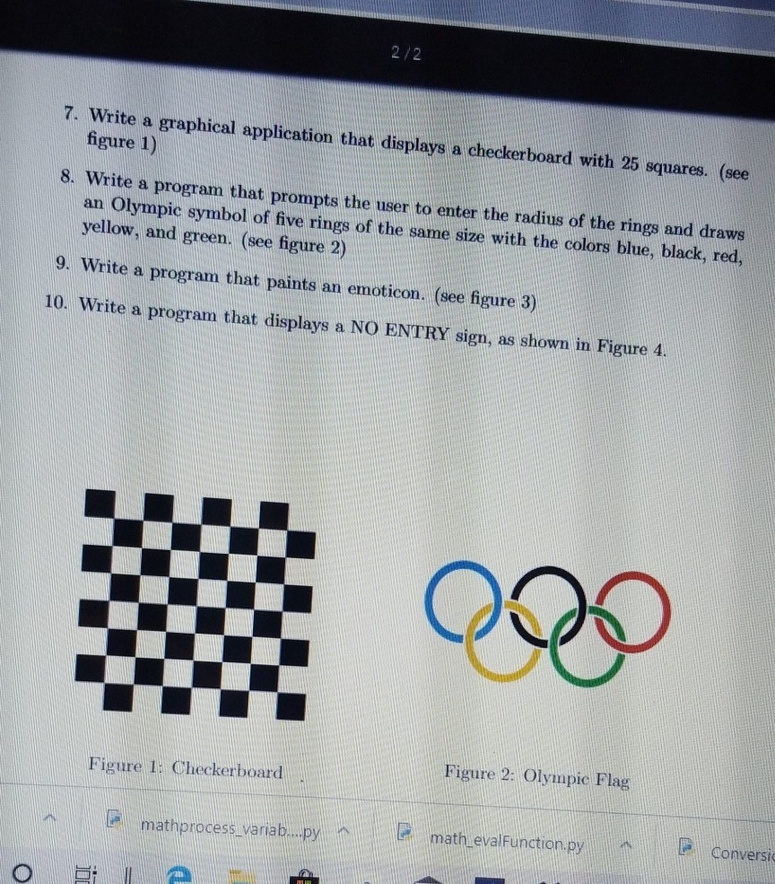 Solved 2/2 7. Write a graphical application that displays a | Chegg.com