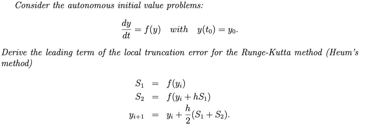 Solved Consider the autonomous initial value problems: dy dt | Chegg.com