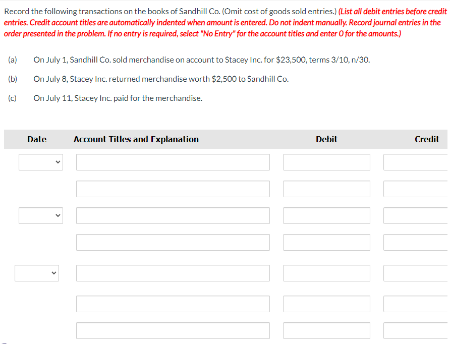 Solved Record the following transactions on the books of | Chegg.com