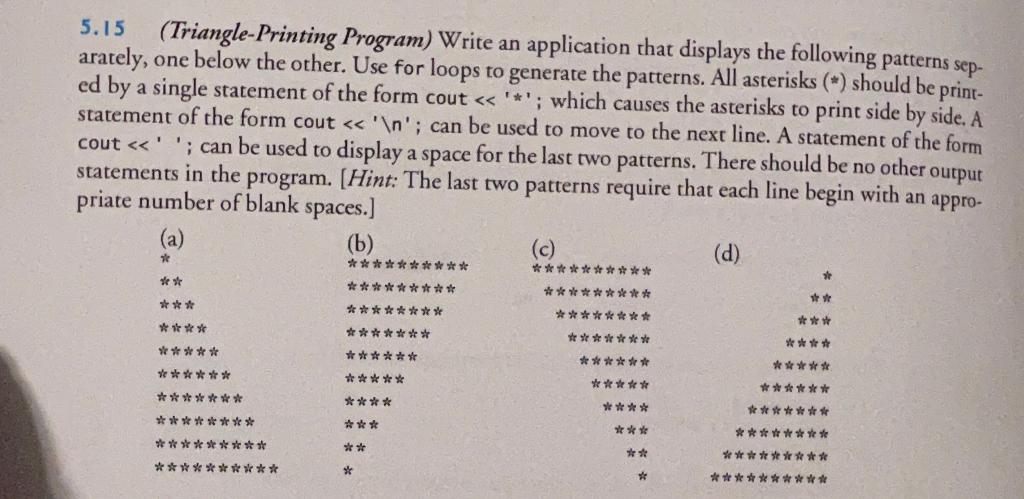 Solved IN C++ Write an application that displays the | Chegg.com