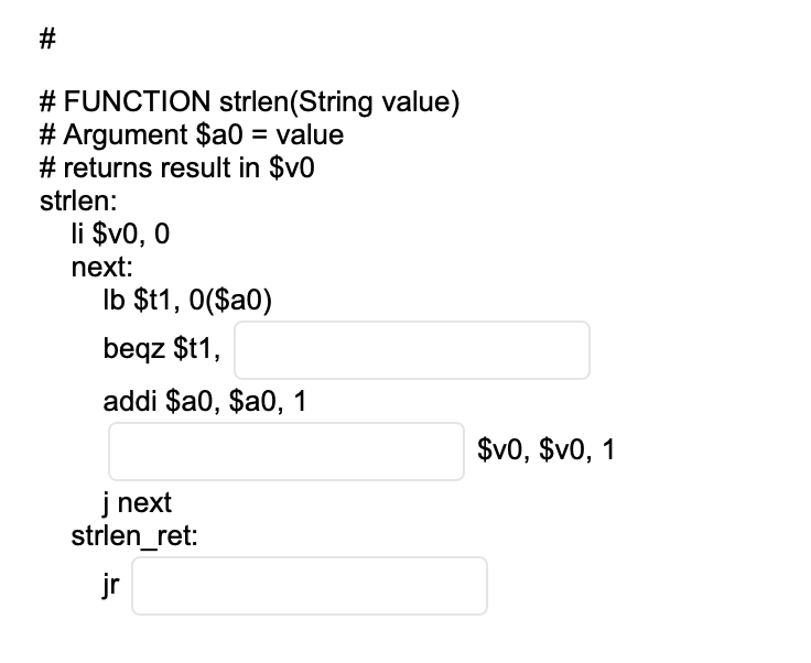 Solved Function Strlen String Value Argument A0