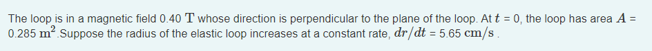 Solved The loop is in a magnetic field 0.40 T whose | Chegg.com